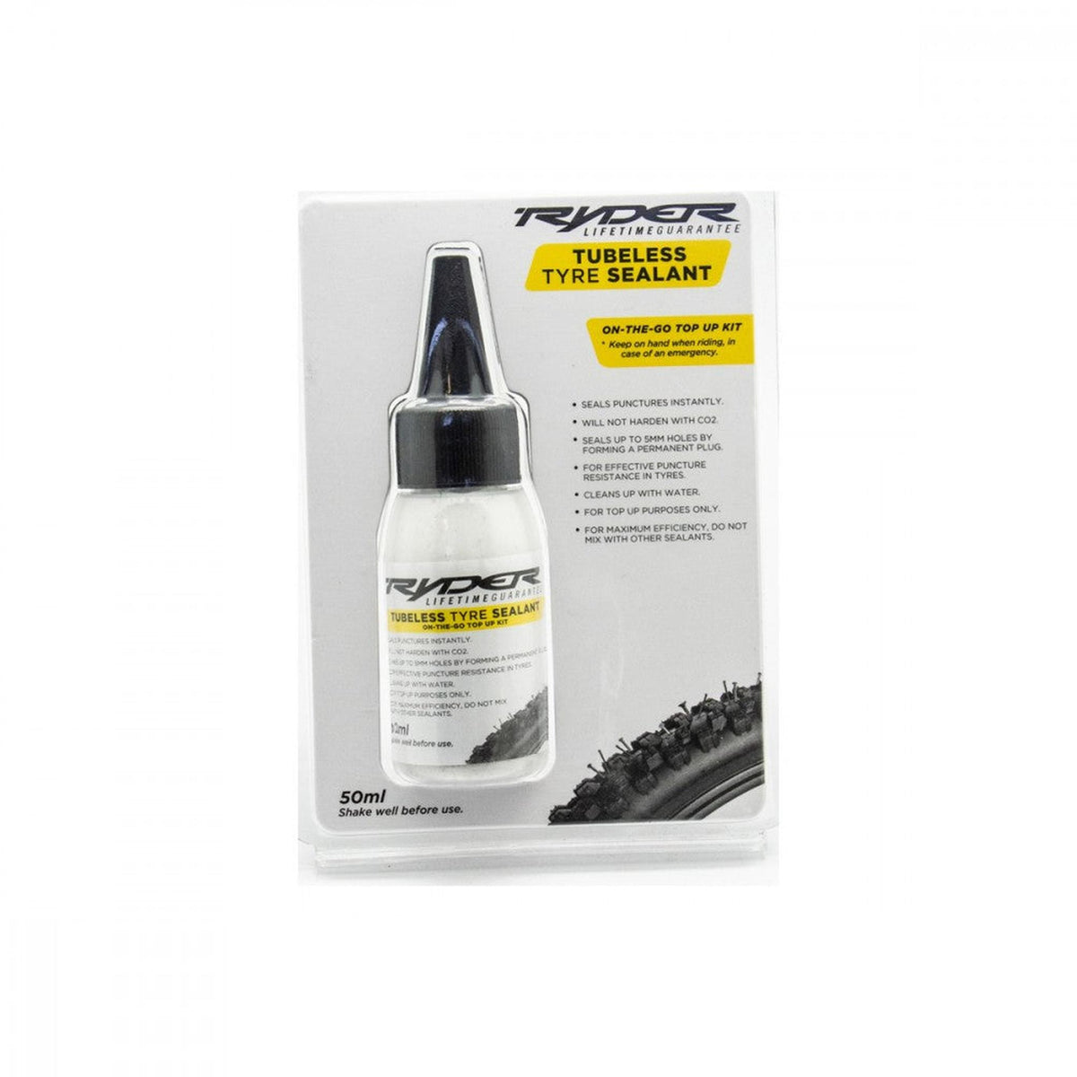 Ryder Sealant Tubeless 50ML WITH BLISTER | Online Bicycle Shop